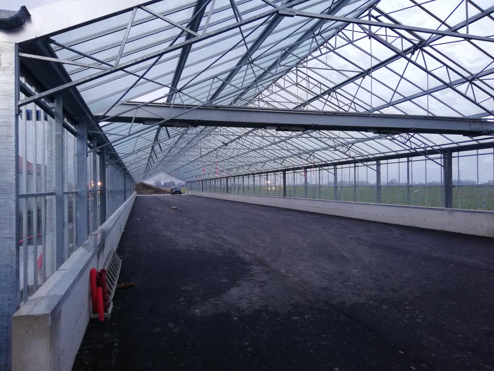 Sludge drying greenhouse Suez
