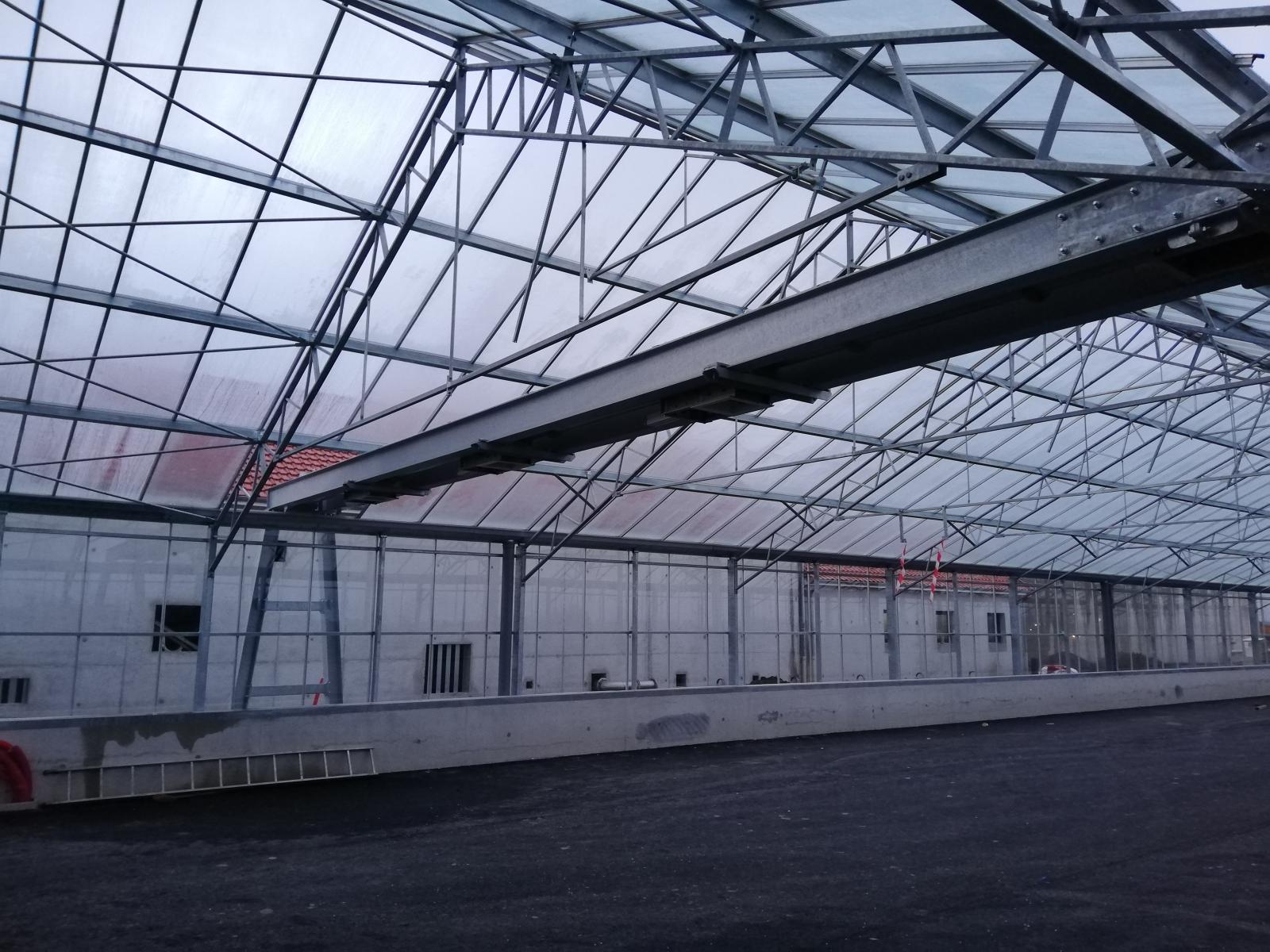 Sludge drying greenhouse Suez