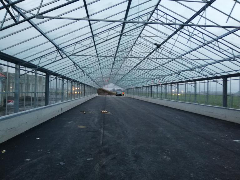 Sludge drying greenhouse Suez